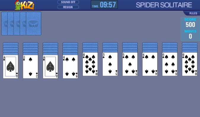 Igra Spider Solitaire na Igre123